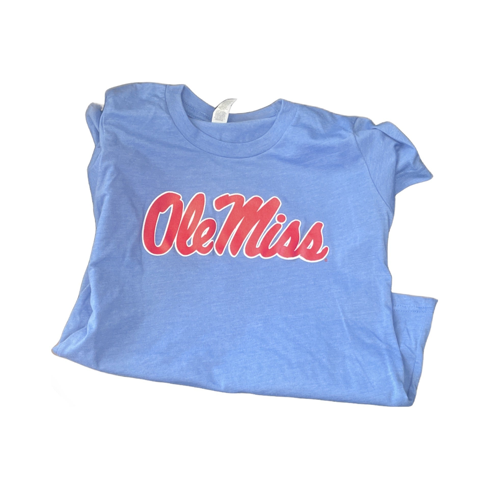 Youth Powder Blue Cotton Ole Miss Tee | University Sporting Goods